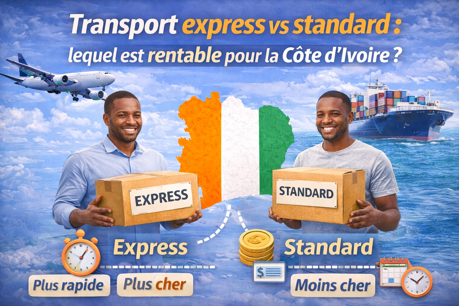Transport express vs standard : lequel est rentable pour la Côte d’Ivoire ? | Abidjan Express